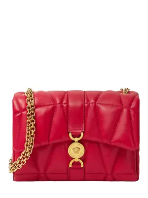 Versace Kleio Quilted Shoulder Bag - Red