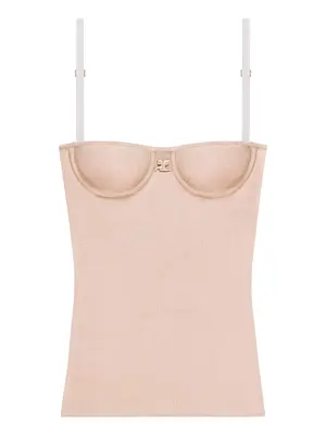 COURREGES Lingerie Interlock Top - Neutrals