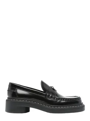 MARINE SERRE 50mm Leather Loafers - Black
