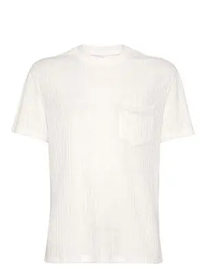 Brunello Cucinelli Ribbed Round-neck T-shirt - White