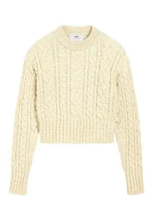 AMI Cable Knit Lurex Jumper