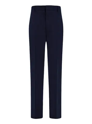 FERRAGAMO Organic Cotton Trousers - Blue