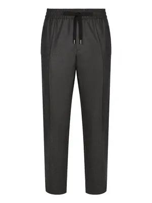 Dolce & Gabbana Drawstring-waist Tapered Trousers - Grey