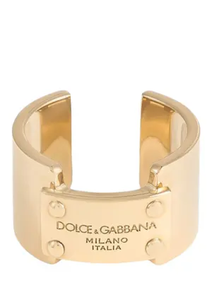 Dolce & Gabbana Logo Tag Ring - Gold