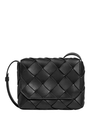 Bottega Veneta Intreccio Diago Cross-body Bag - Grey
