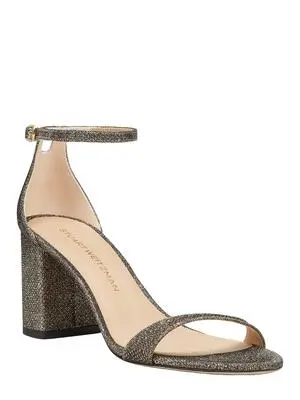 STUART WEITZMAN Stuart Weitzman Nudist Block 75 Sandal New Pyrite
