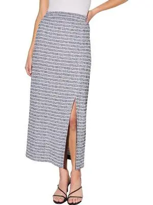 MING WANG Ming Wang Heritage Fit Textured Knit Maxi Skirt