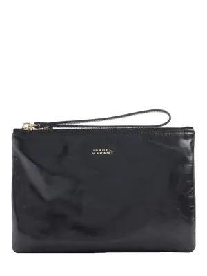 Isabel Marant Mino Leather Pouch - Black