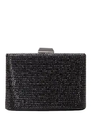 FOREVER & ALWAYS SHOES Marla Evening Clutch Black Glitter