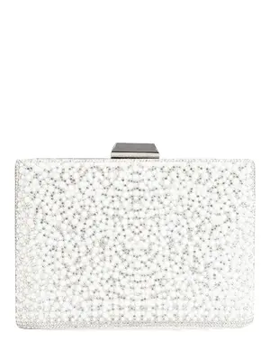 FOREVER & ALWAYS SHOES Marla Evening Clutch Pearl