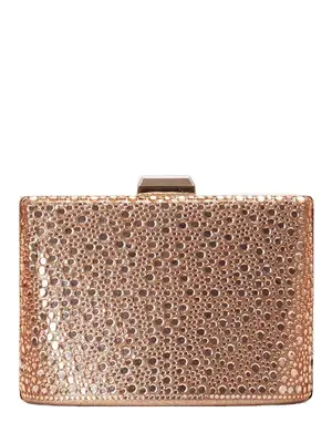 FOREVER & ALWAYS SHOES Marla Evening Clutch Rose Gold Sequin