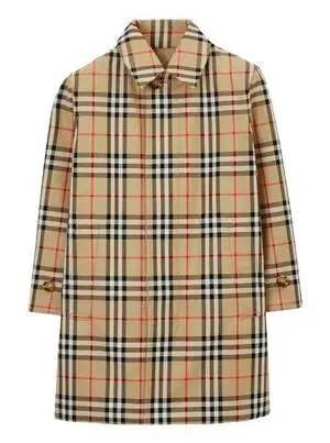 Burberry Reversible Check Gabardine Car Coat - Archive Beige