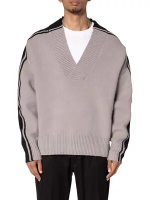 Mnml University Striped Sweater - Black/ Grey