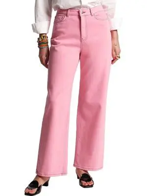 FRANCES VALENTINE Ace Jean Solid Stretch Denim Pink