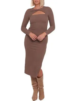 PETAL & PUP Laney Long Sleeve Maxi Dress - Olive