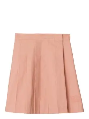 Burberry Pleated Cotton Twill Skirt - Slipper