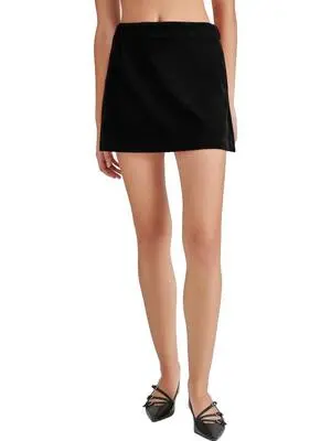 Steve Madden Cindi Velvet Skort - Black