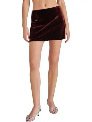Steve Madden Cindi Velvet Skort - Wine