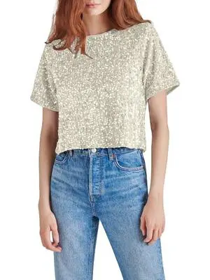 Steve Madden Steve Madden Cressa Sequin T-Shirt Ivory