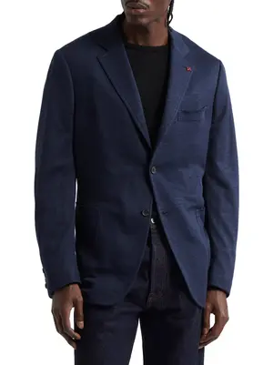 Isaia ISAIA Capri Wool Sport Coat Dark Blue