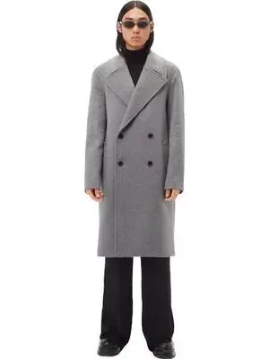 GOBI MONGOLIAN CASHMERE Double-breasted Cashmere Coat - Dim Gray