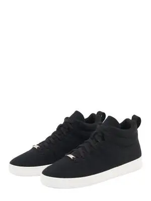 GOBI MONGOLIAN CASHMERE Cashmere High-Top Sneakers Black