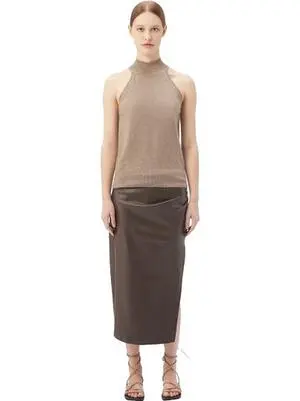 GOBI MONGOLIAN CASHMERE Cashmere Turtleneck Top - Taupe