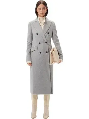 GOBI MONGOLIAN CASHMERE Cashmere Peak Lapel Long Coat