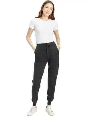 GOBI MONGOLIAN CASHMERE Cuffed Cashmere Jogger - Charcoal
