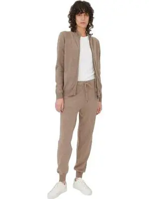 GOBI MONGOLIAN CASHMERE Cuffed Cashmere Jogger - Taupe