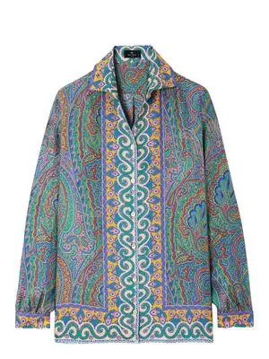 ETRO Etro Printed Silk-Twill Shirt