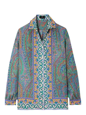 Etro Etro Printed Silk-Twill Shirt Multi