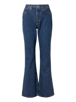 RE/DONE The Riding Jean High-rise Flared Jeans - Blue