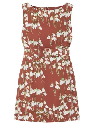 Bernadette Lucille Floral-print Mini Dress - Brown