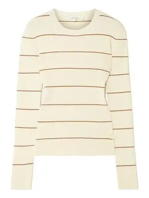 FRAME FRAME Striped Ribbed Jersey T-shirt