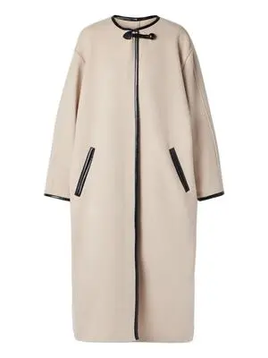Isabel Marant Elza Wool-blend Felt Coat - Ecru