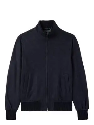 Thom Sweeney Cashmere-blend Felt Bomber Jacket - Blue