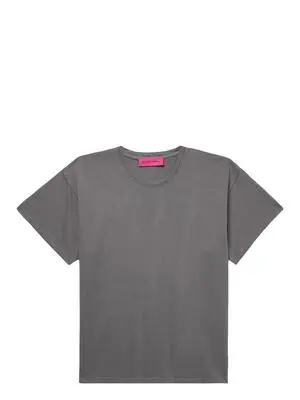 THE ELDER STATESMAN Cotton And Cashmere-blend Jersey T-shirt - Gray