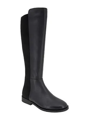 KENNETH COLE Emma Flat Tall Boots - Black Leather