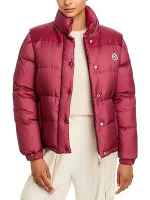 Moncler Re/icons Verone Reversible Puffer Jacket - Dark Red