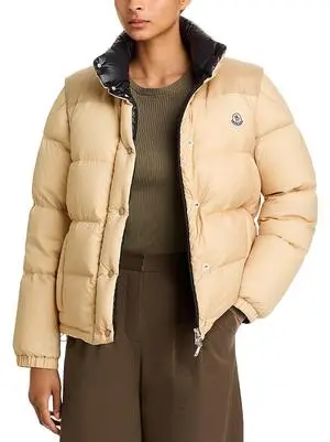 Moncler Re/icons Verone Reversible Puffer Jacket Khaki