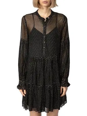 Zadig&Voltaire Randy Mousseline Sparle Dress - Noir