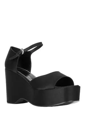 Staud Stella Platform Sandals - Black