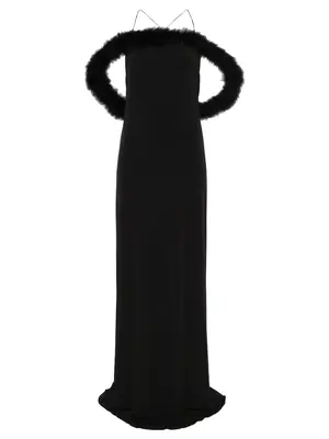 Coperni Boa Halo Maxi Dress - Black