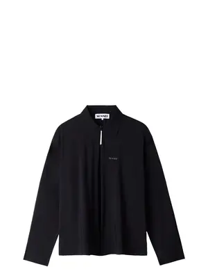 Sunnei Long Sleeve Zipped Polo Shirt - Black