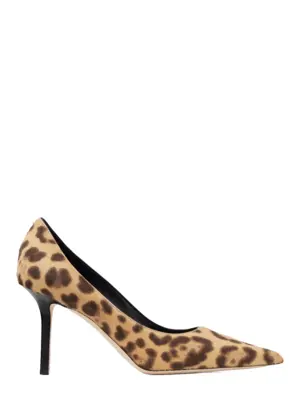 JIMMY CHOO - 85mm Love Leopard Print Pumps