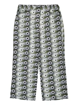 GMBH Eye-print Wide-leg Trousers - Green