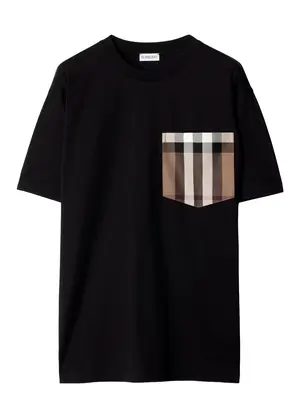 Burberry Check-pocket T-shirt - Black