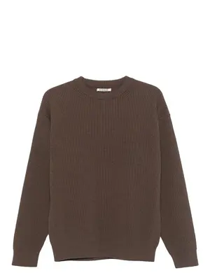 Auralee Ribbed Knit Sweater - Brown