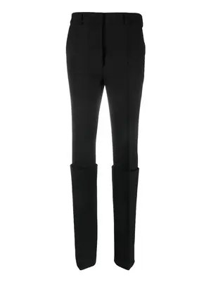 Sportmax Turn-up Hem Slim-fit Trousers - Black